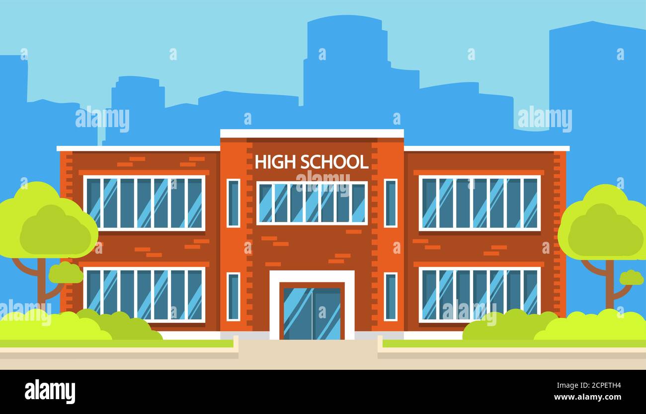 Architecture building sky trees Stock Vector Images - Alamy