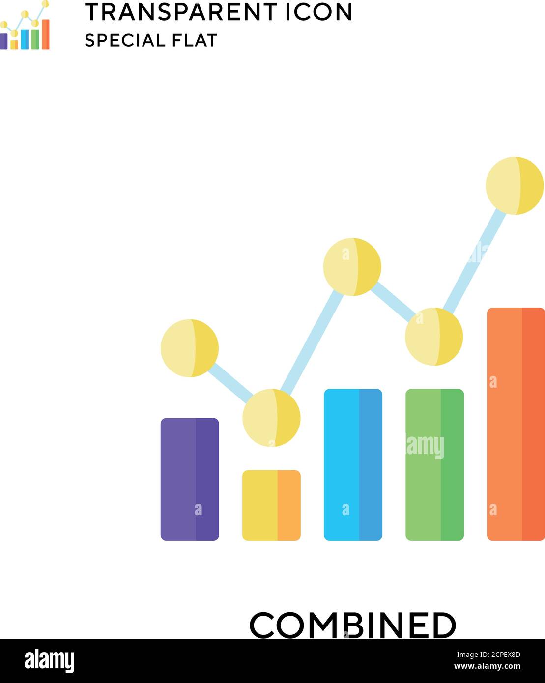 Combined vector icon. Flat style illustration. EPS 10 vector Stock ...