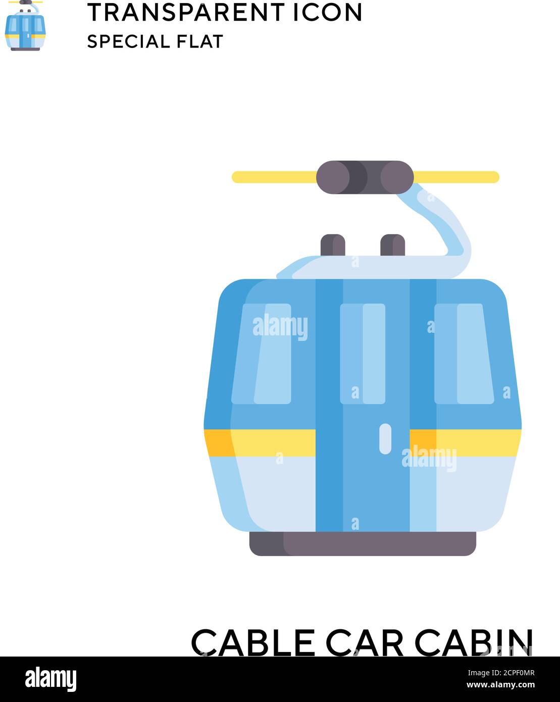 Cable car cabin vector icon. Flat style illustration. EPS 10 vector ...