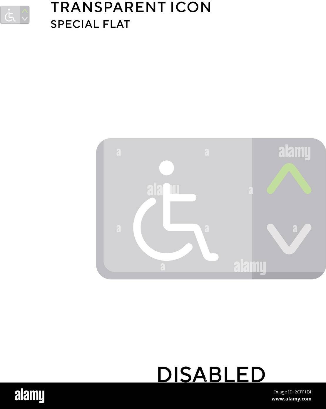 Disabled vector icon. Flat style illustration. EPS 10 vector Stock ...