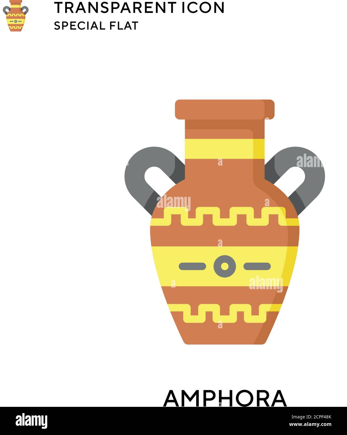 Amphora vector icon. Flat style illustration. EPS 10 vector Stock ...