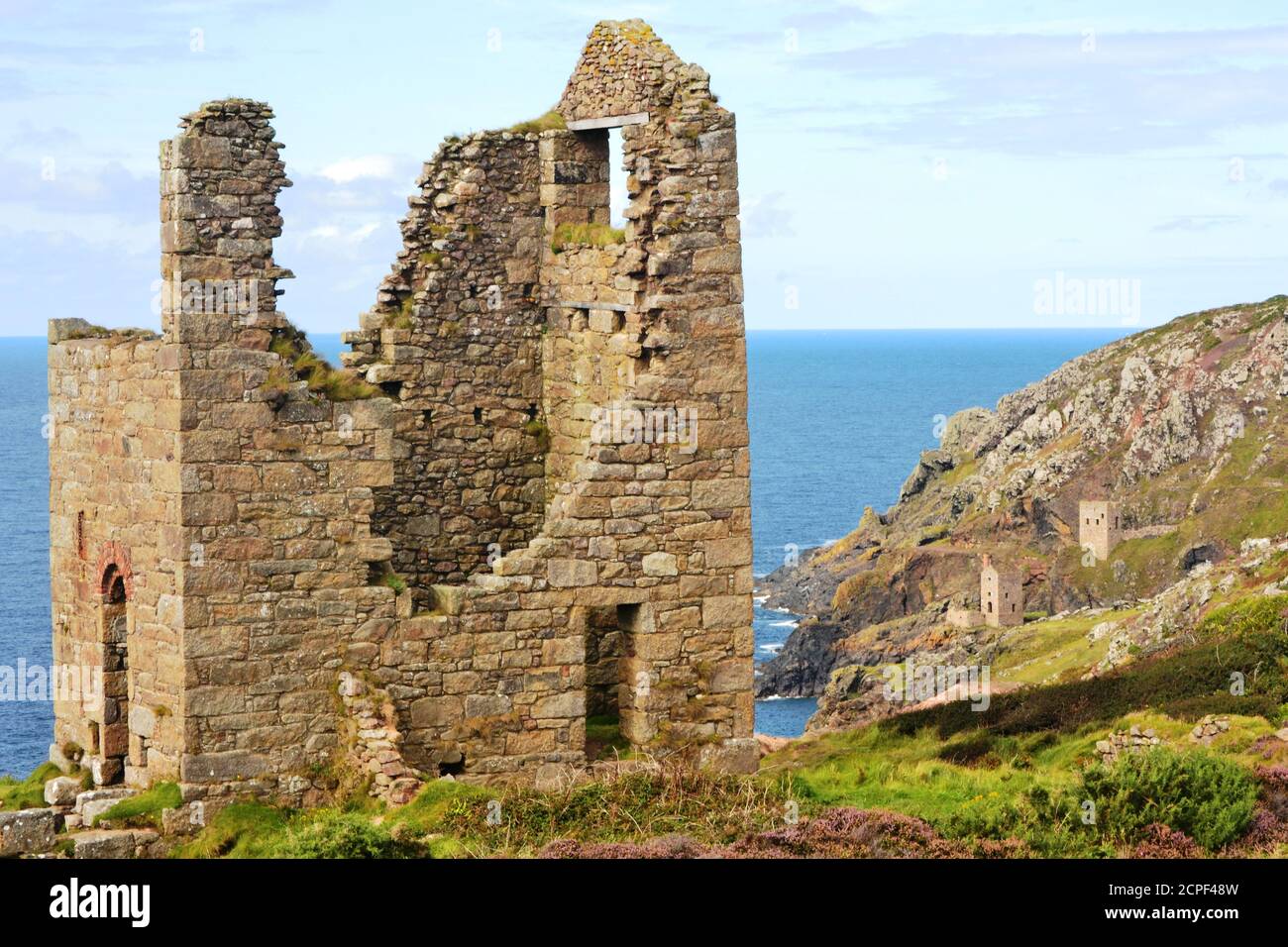 Tin mine remains at Botallack, as used in Poldark TV series set in ...