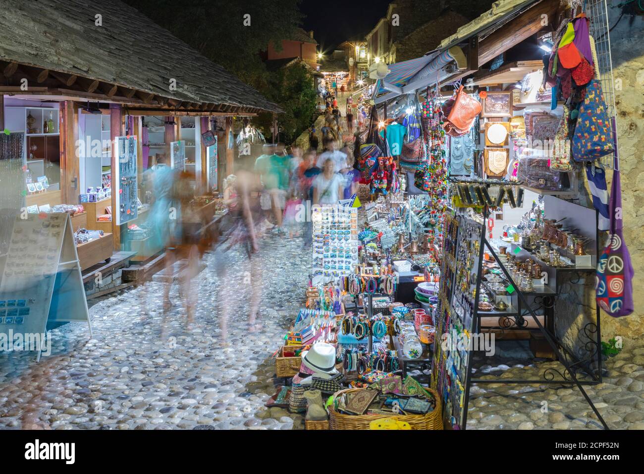 Souvenirs on sale in Old Town market, Mostar, Bosnia and Herzegovina ...