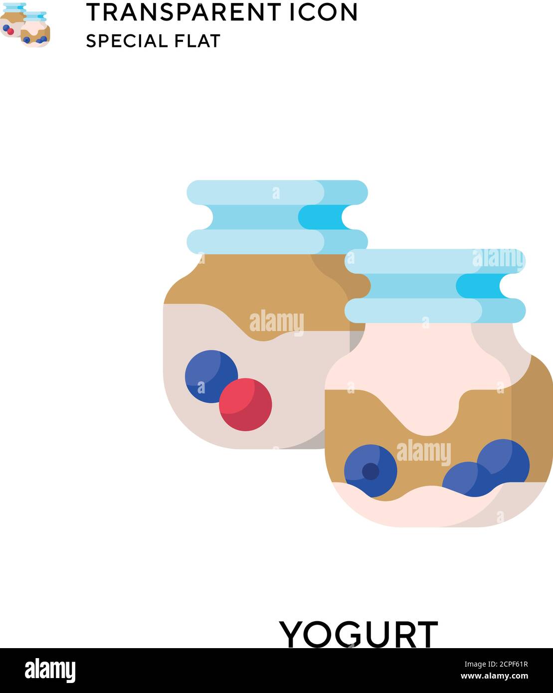 Yogurt vector icon. Flat style illustration. EPS 10 vector Stock Vector ...