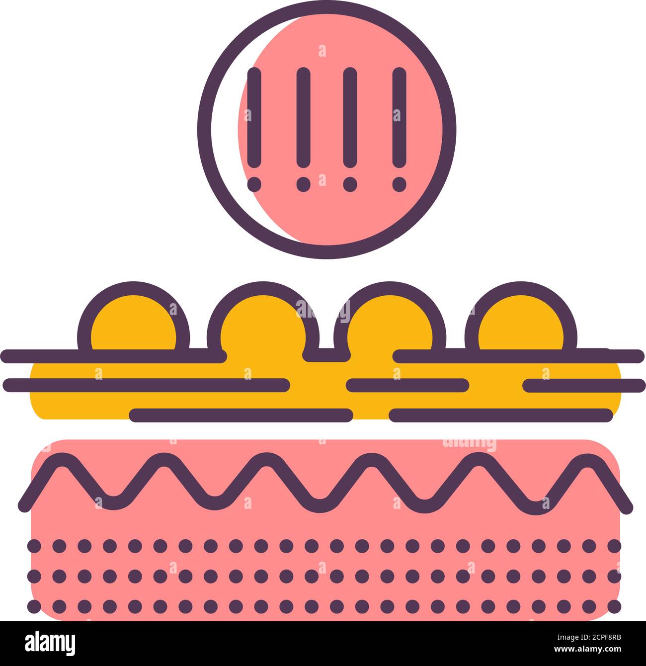 Allergic reaction line color icon. Skin rash. Dermatological diseases ...