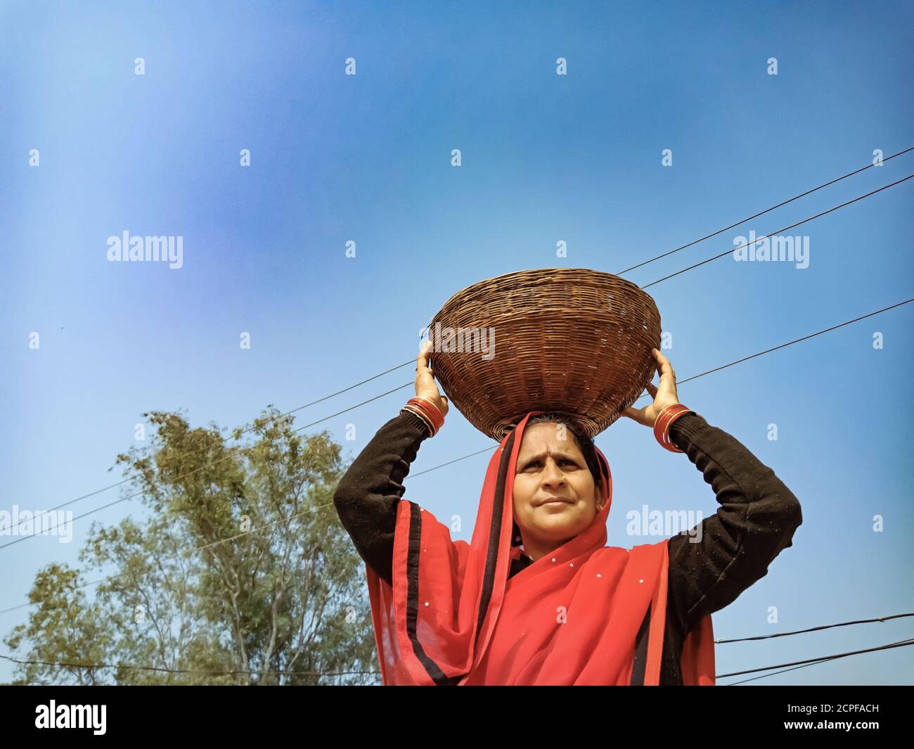 District Katni India January 18 2020 An Indian Village Woman