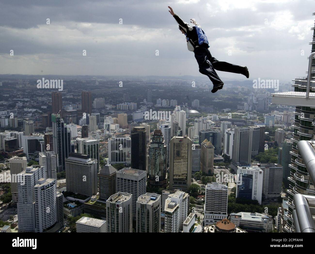 Base jumping petronas towers hi-res stock photography and images - Alamy