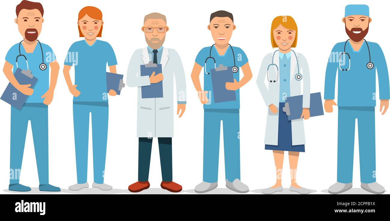 Doctors characters. Female doctor,nurse. Medical hospital staff people ...