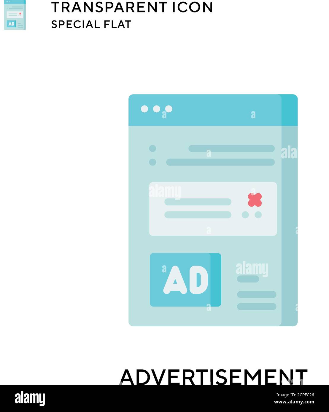 Advertisement vector icon. Flat style illustration. EPS 10 vector Stock ...