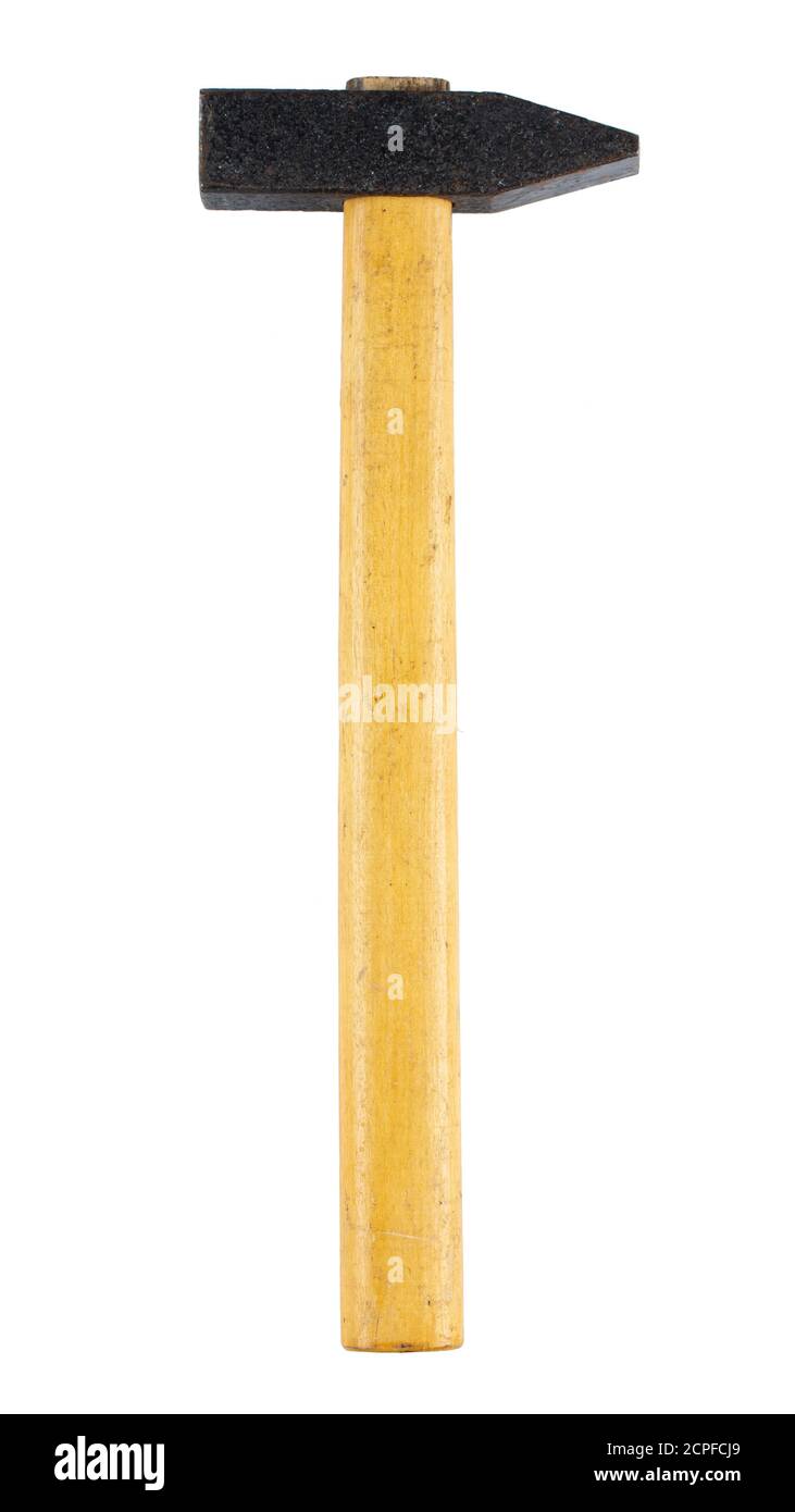 Yellow hammer on white background. File contains clipping path Stock ...