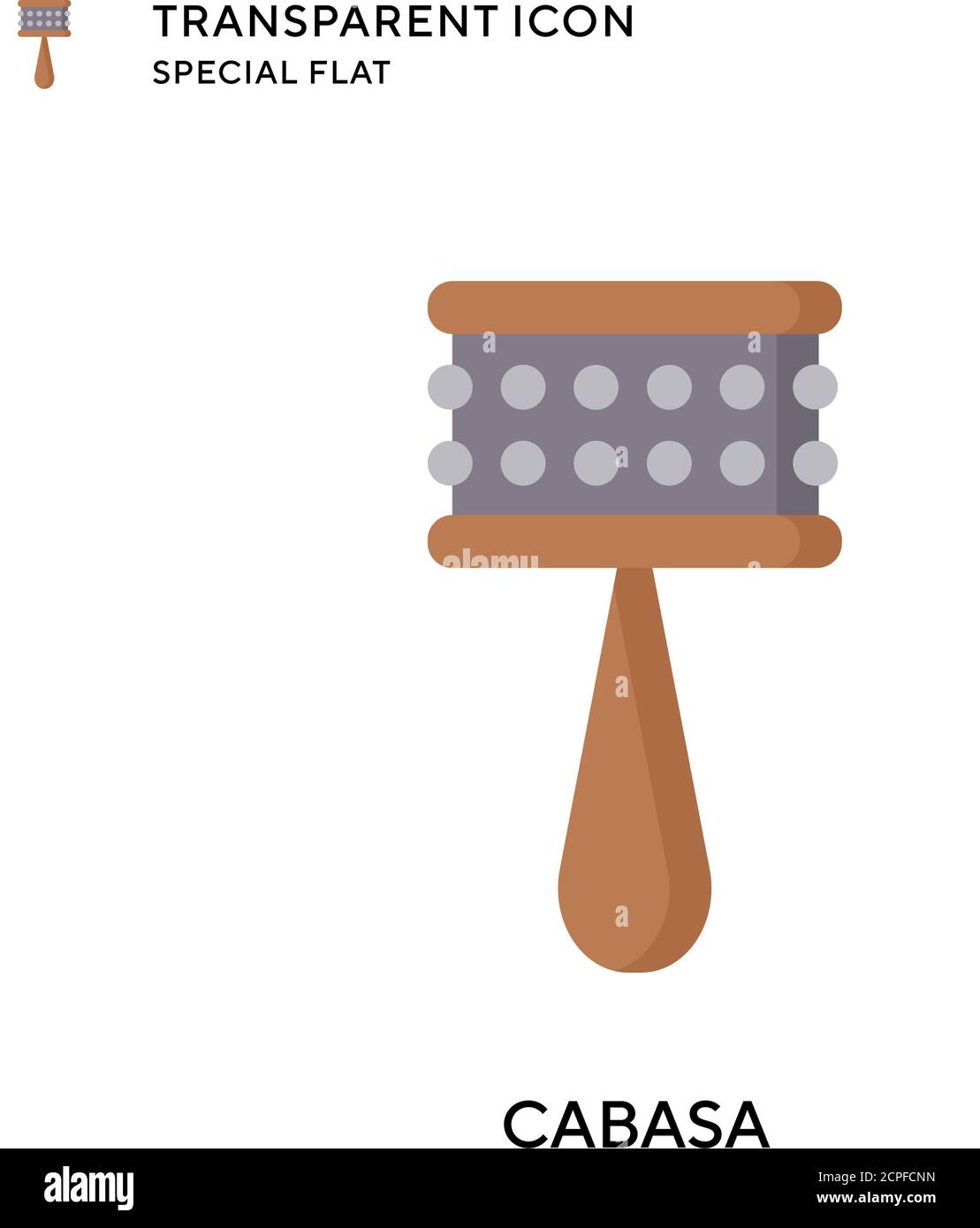 Cabasa vector icon. Flat style illustration. EPS 10 vector Stock Vector Image & Art - Alamy