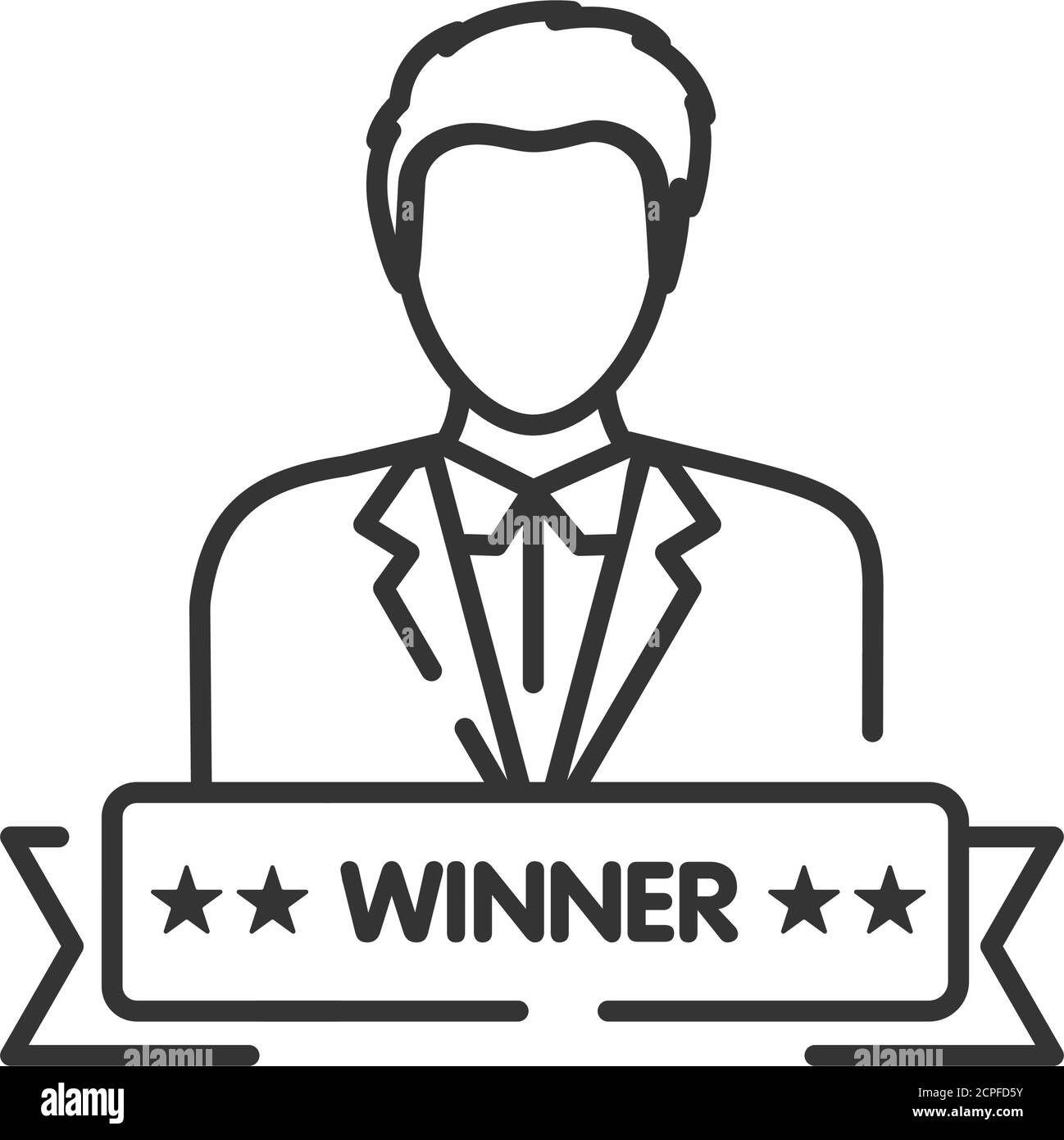 Winner color line icon. Success, goal achievement. Sign for web page ...