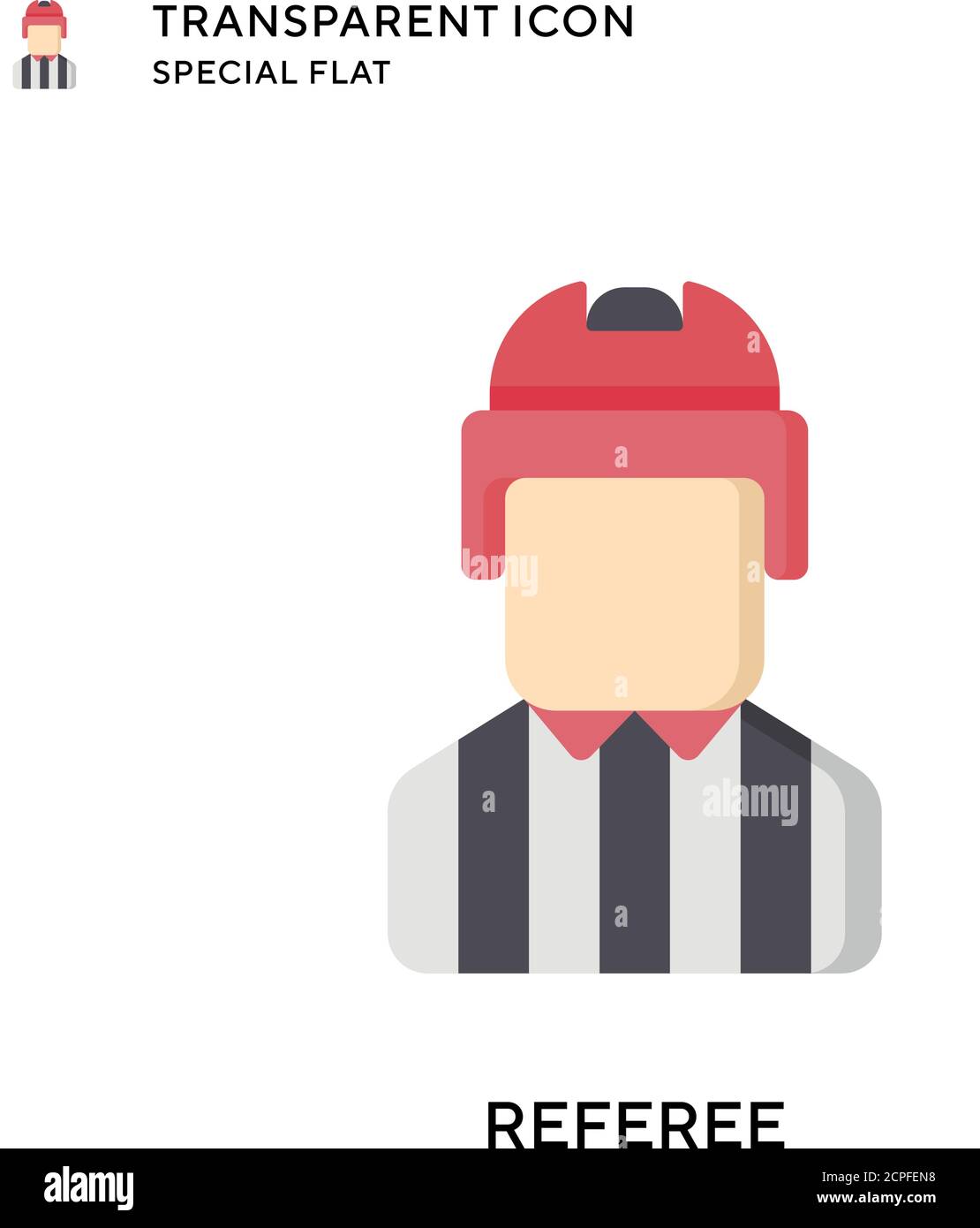 Referee vector icon. Flat style illustration. EPS 10 vector Stock ...