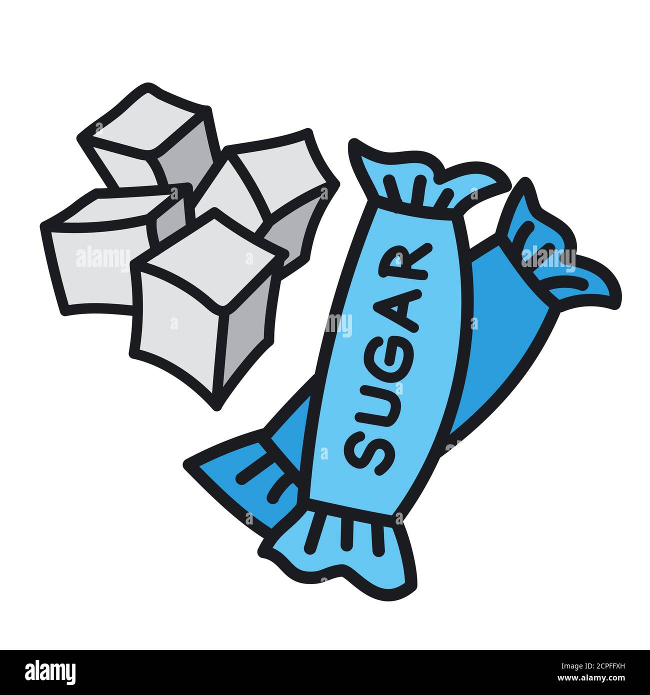 Sugar cubes Stock Vector Images - Alamy