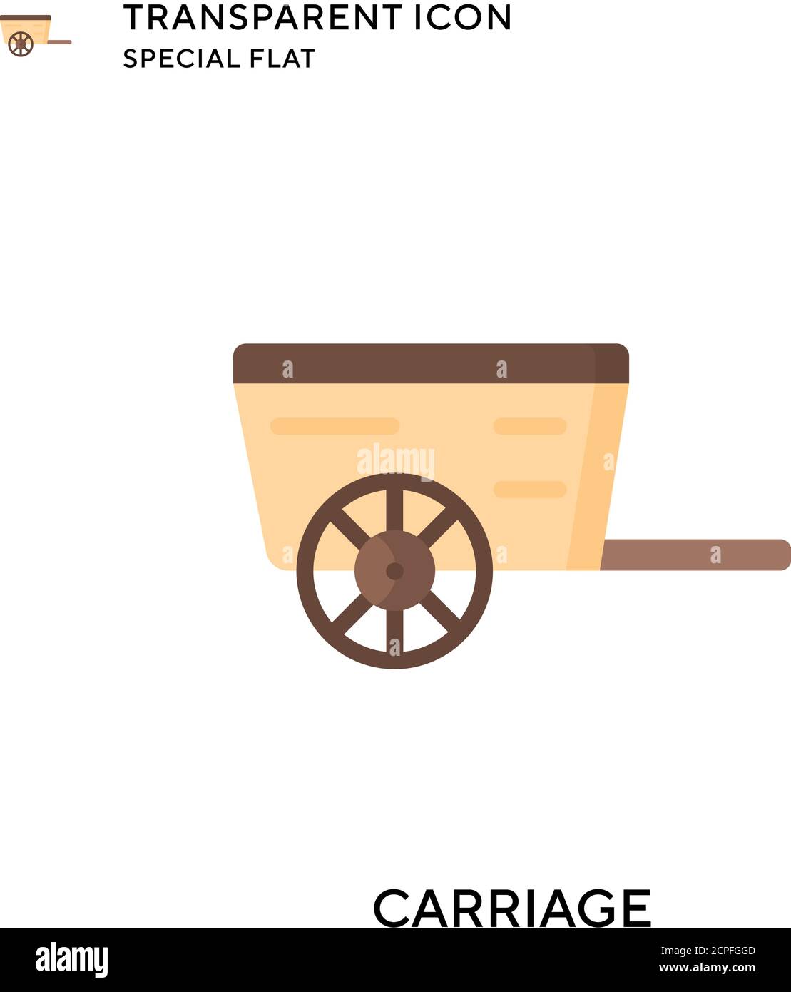 Carriage vector icon. Flat style illustration. EPS 10 vector Stock ...