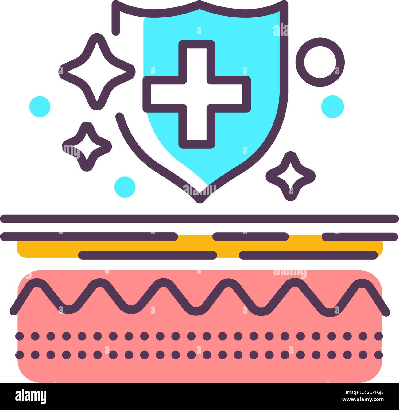 Healthy skin line color Stock Vector Images - Alamy