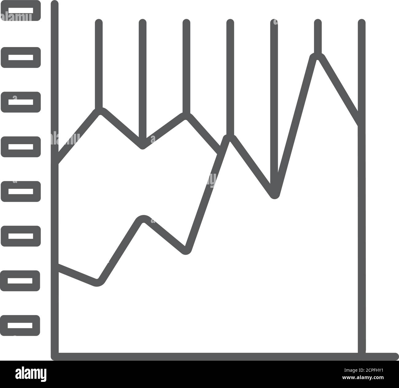 Infographic area line black icon. Record keeping concept. Visual ...