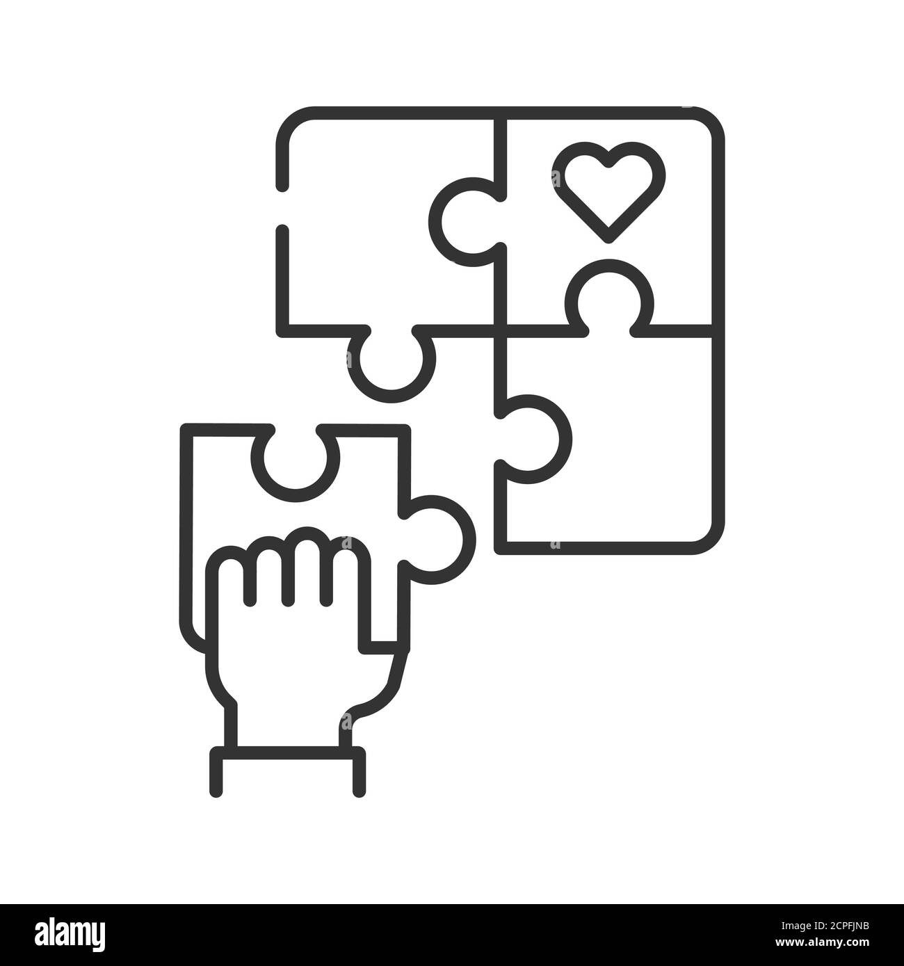 Volunteer line icon symbol Cut Out Stock Images & Pictures - Alamy