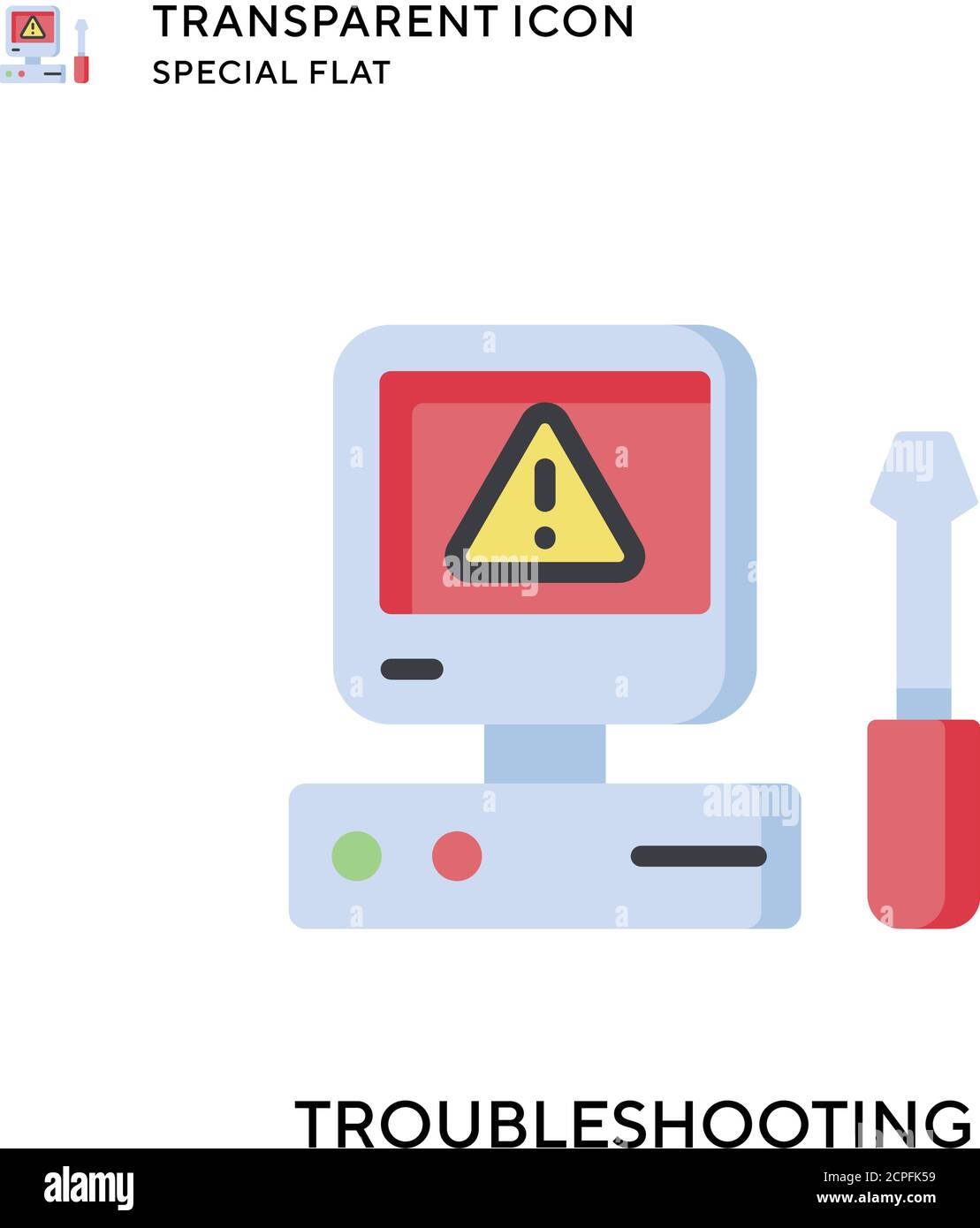 Troubleshooting vector icon. Flat style illustration. EPS 10 vector ...