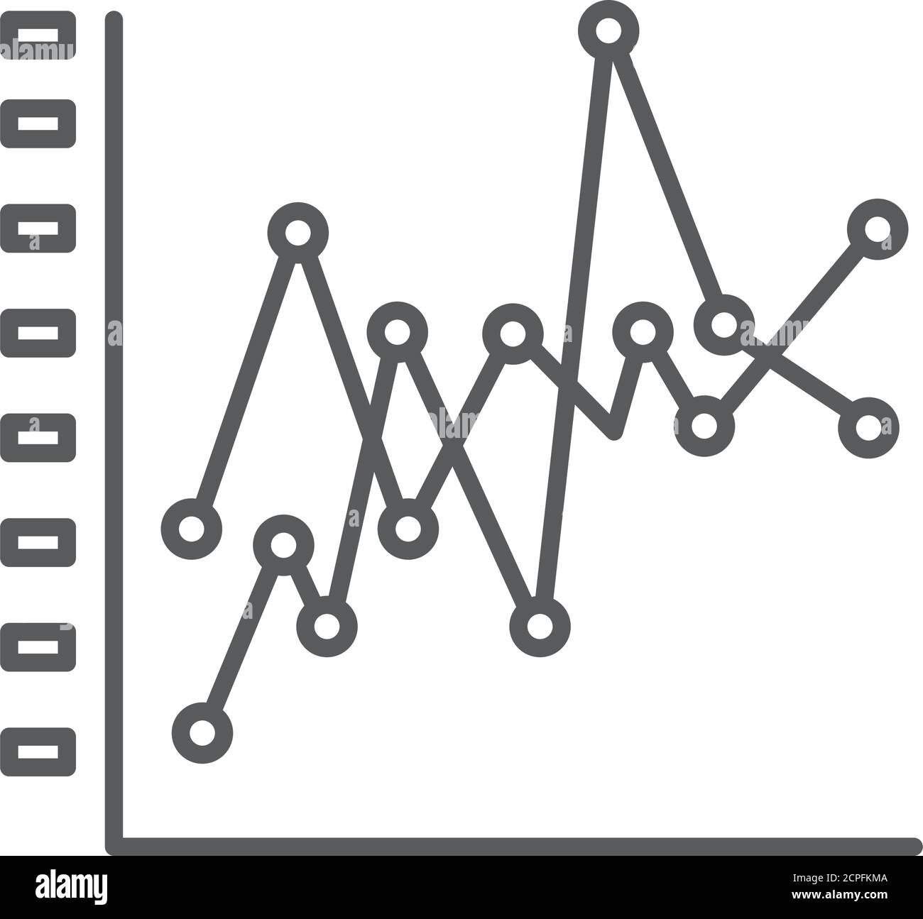 Graph marketed infographic line black icon. Record keeping concept ...