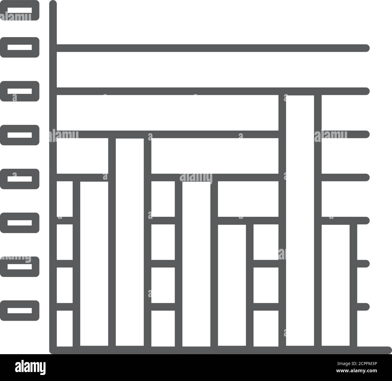 Infographic clustered column line black icon. Record keeping concept ...
