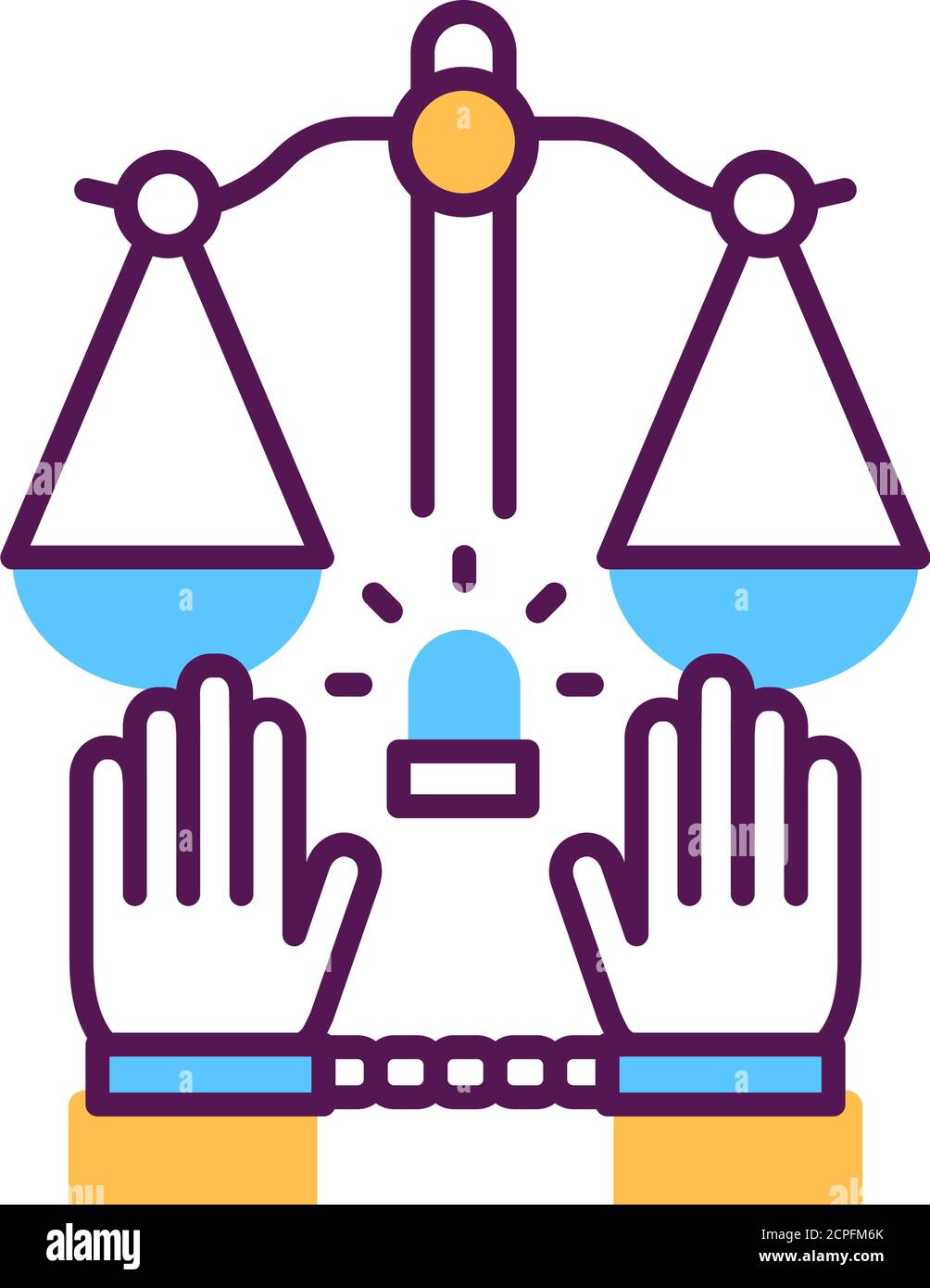 Man in handcuffs court Stock Vector Images - Alamy