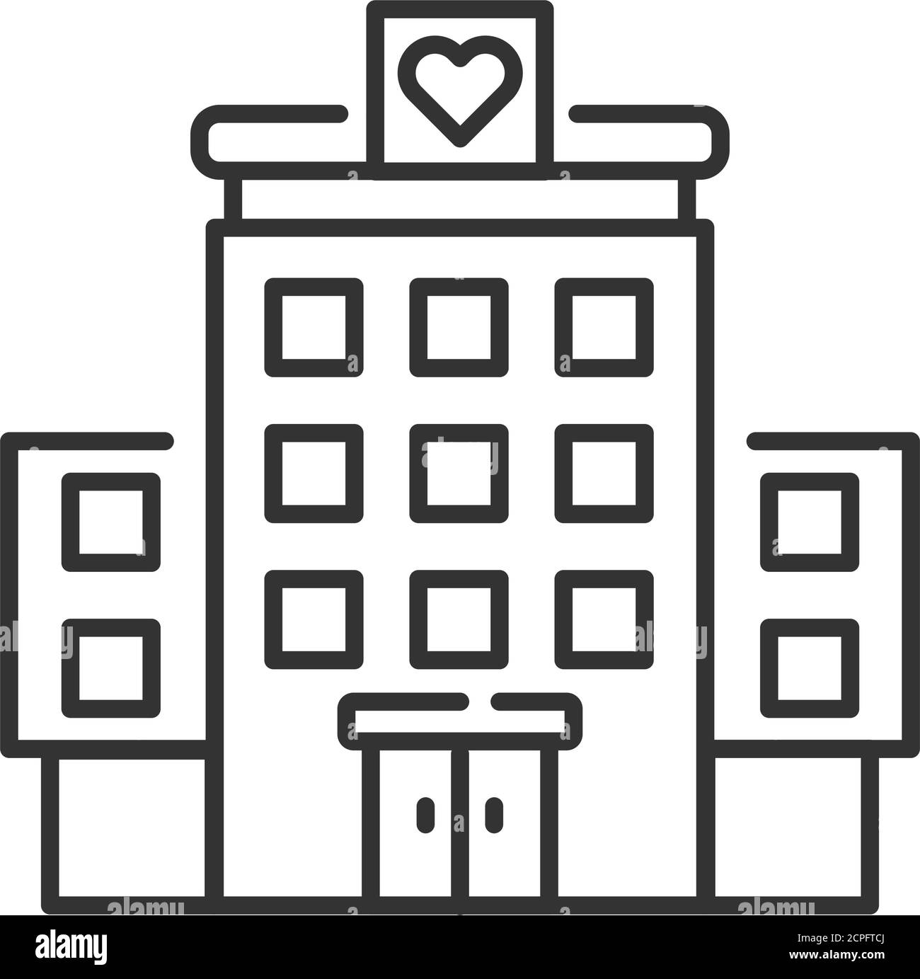 Hospital volunteering line black icon. Health care service element. 24 ...