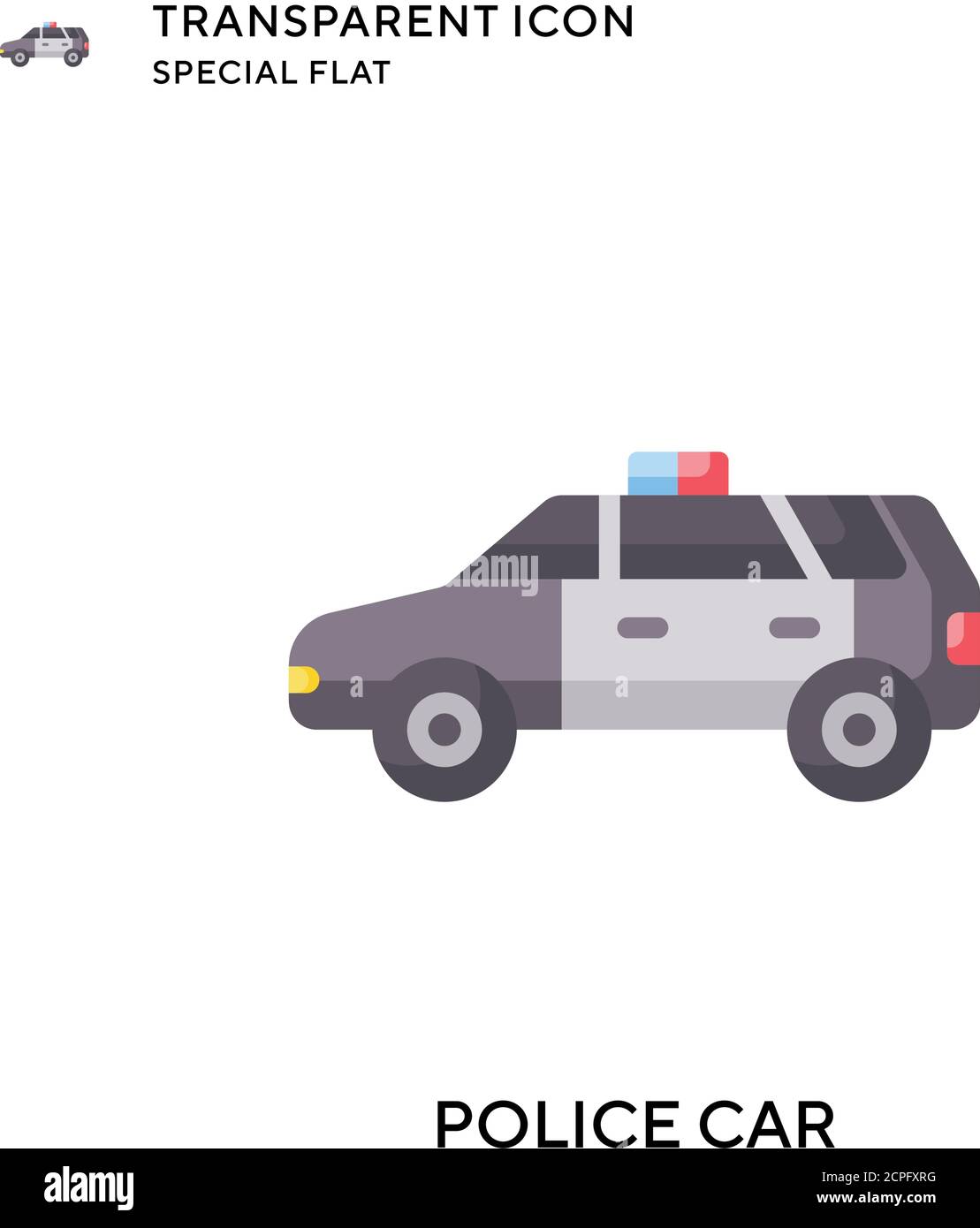 Police car vector icon. Flat style illustration. EPS 10 vector Stock ...