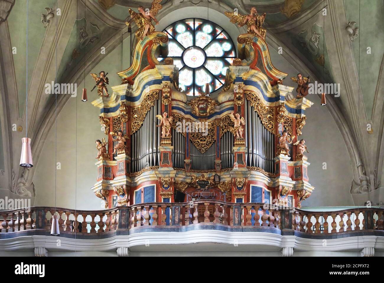Ancient organ in the cathedral of Brixen, Italy Stock Photo - Alamy