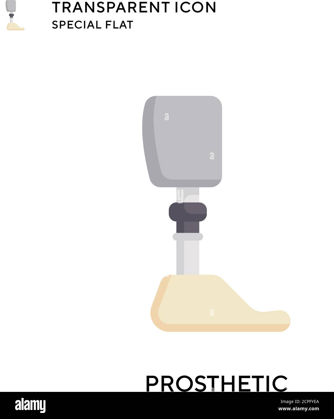 Prosthetic vector icon. Flat style illustration. EPS 10 vector Stock ...