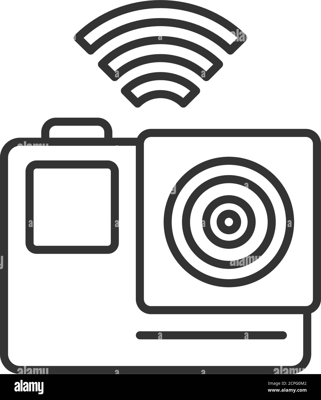 Action camera black line icon. Electronic device concept. Pictogram for ...