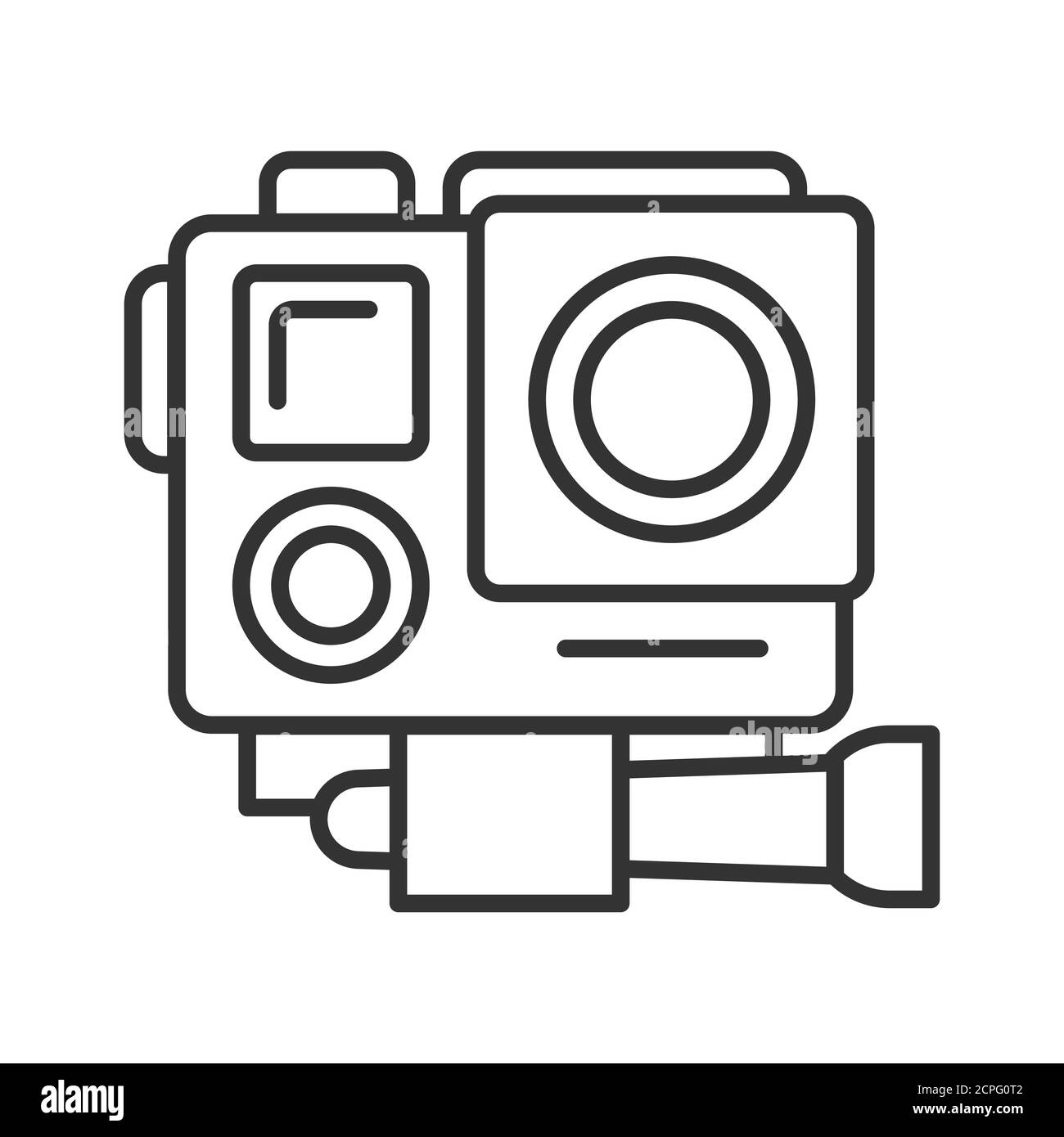Action camera black line icon. Electronic device concept. Camera for ...