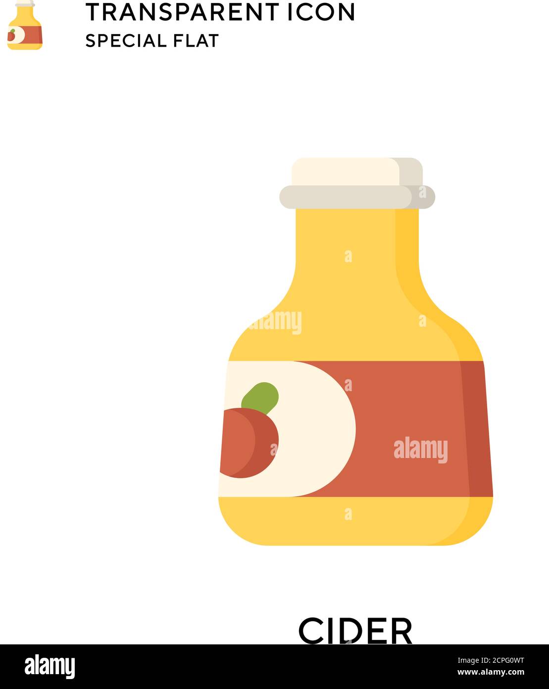 Organic apple juice cider bottle Stock Vector Images - Alamy