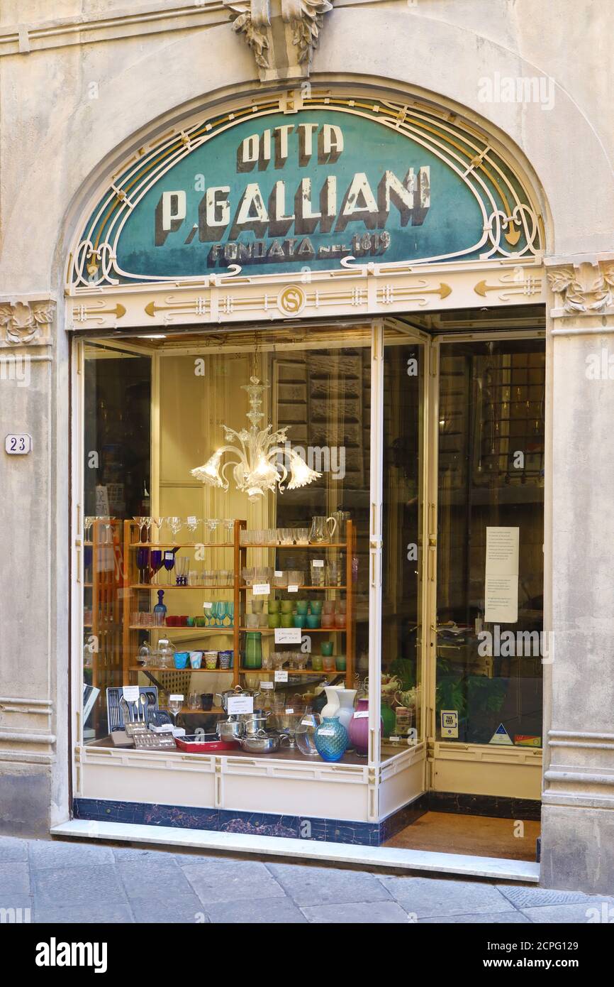 Old shop in Lucca, Italy Stock Photo - Alamy