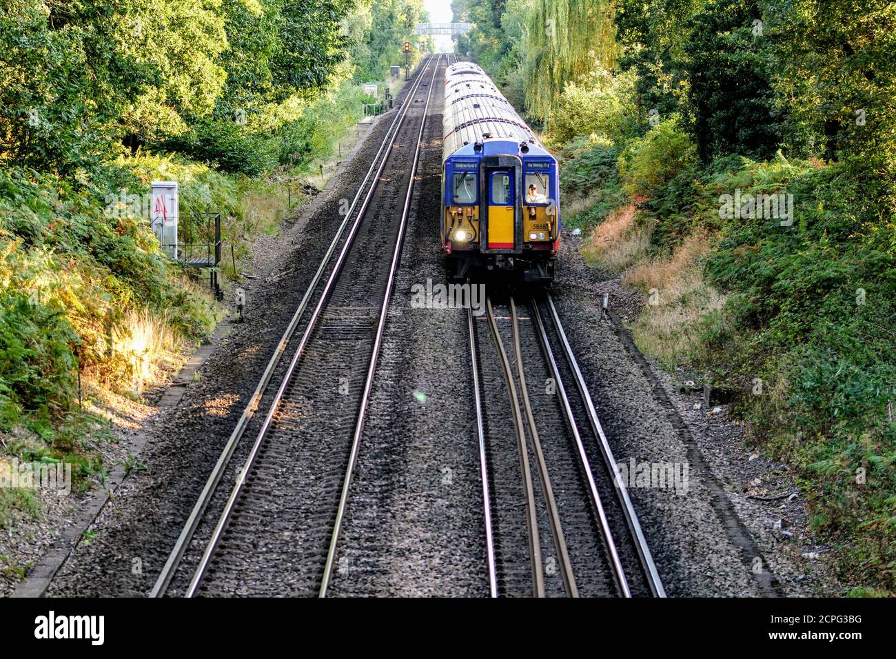 Train to London Waterloo Stock Photo - Alamy