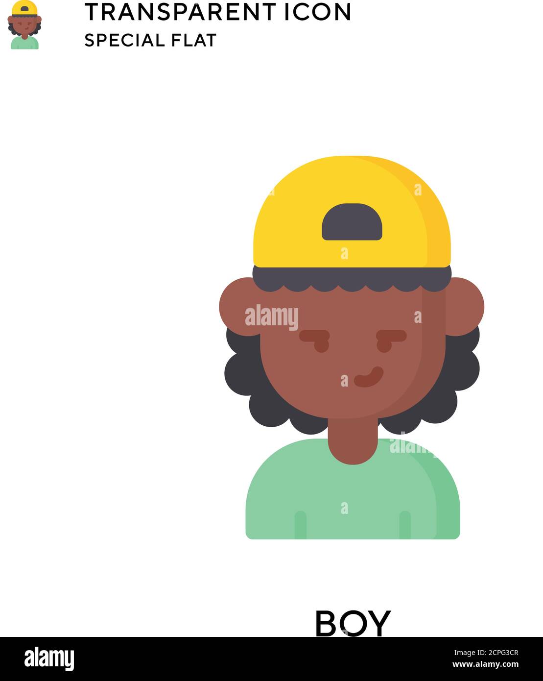 Boy vector icon. Flat style illustration. EPS 10 vector Stock Vector ...