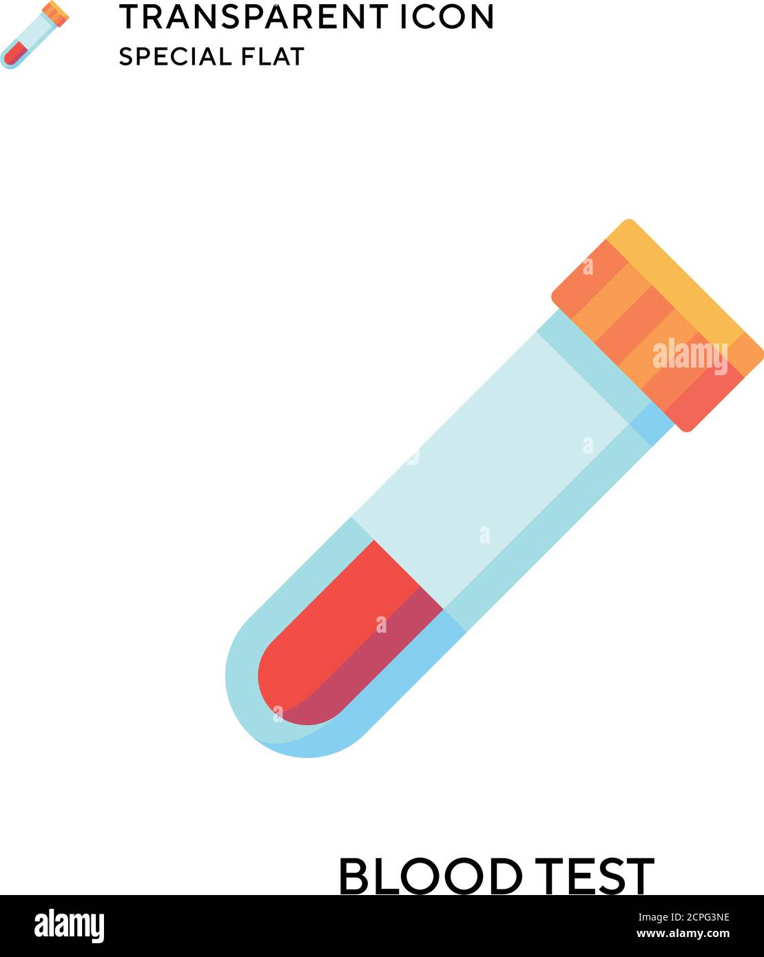 Blood test vector icon. Flat style illustration. EPS 10 vector Stock ...