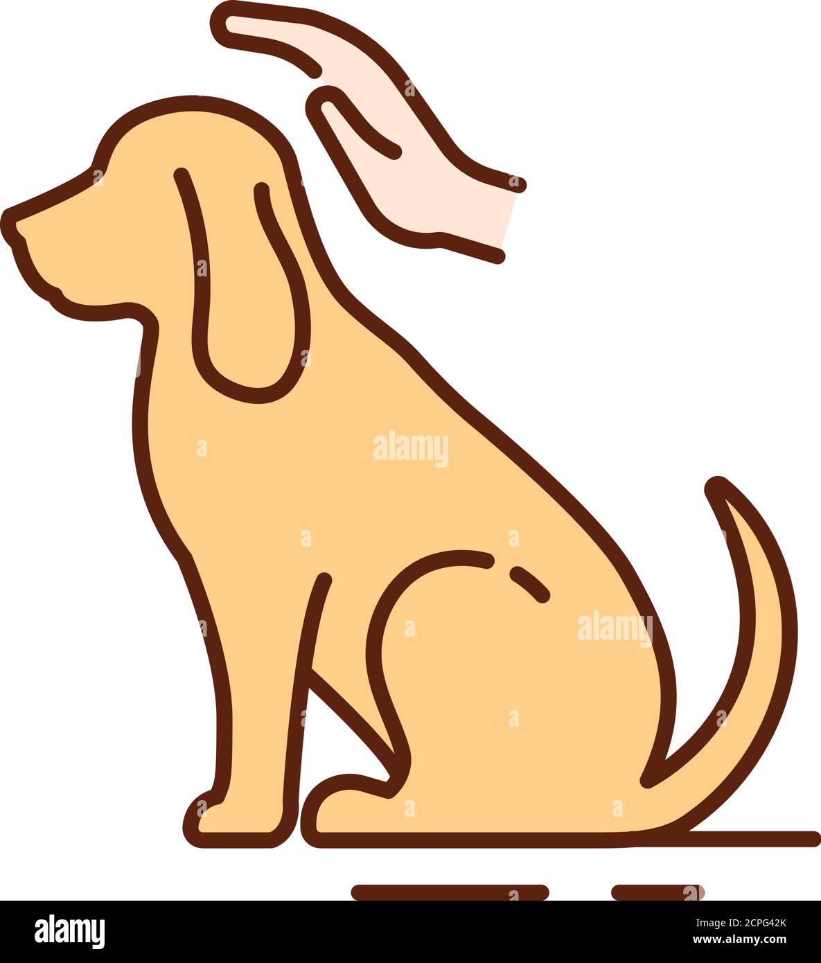 Dog care color line icon. Improving the life of dogs. Actions aimed at ...