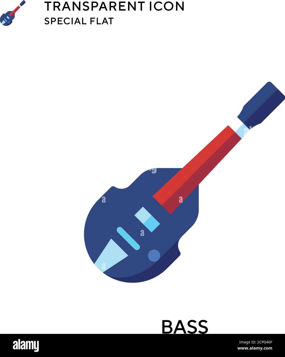 Bass vector icon. Flat style illustration. EPS 10 vector Stock Vector ...