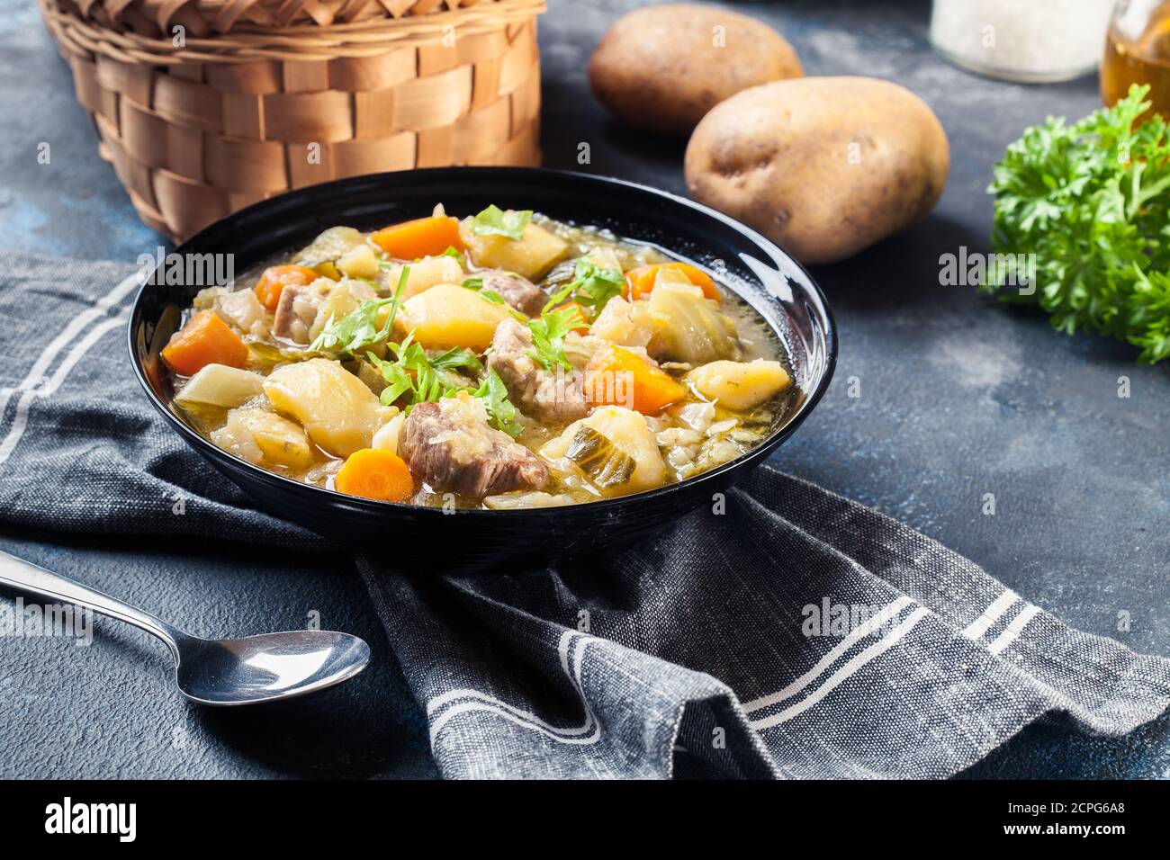 Pichelsteiner, German stew that contains meat and vegetables Stock ...