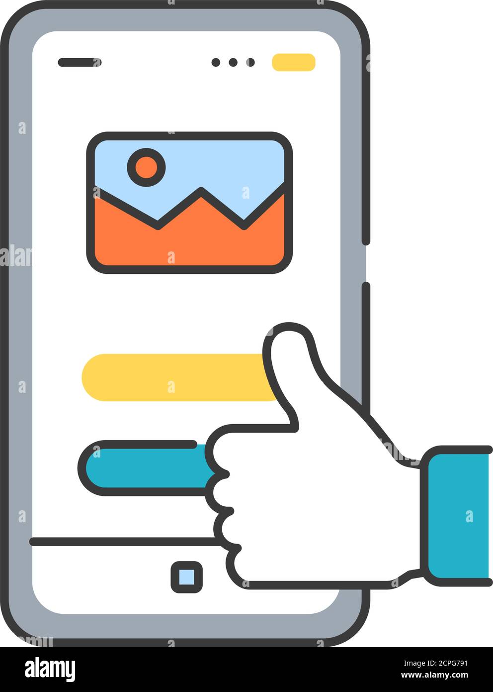User experience color line icon. Pictogram for web page, mobile app ...