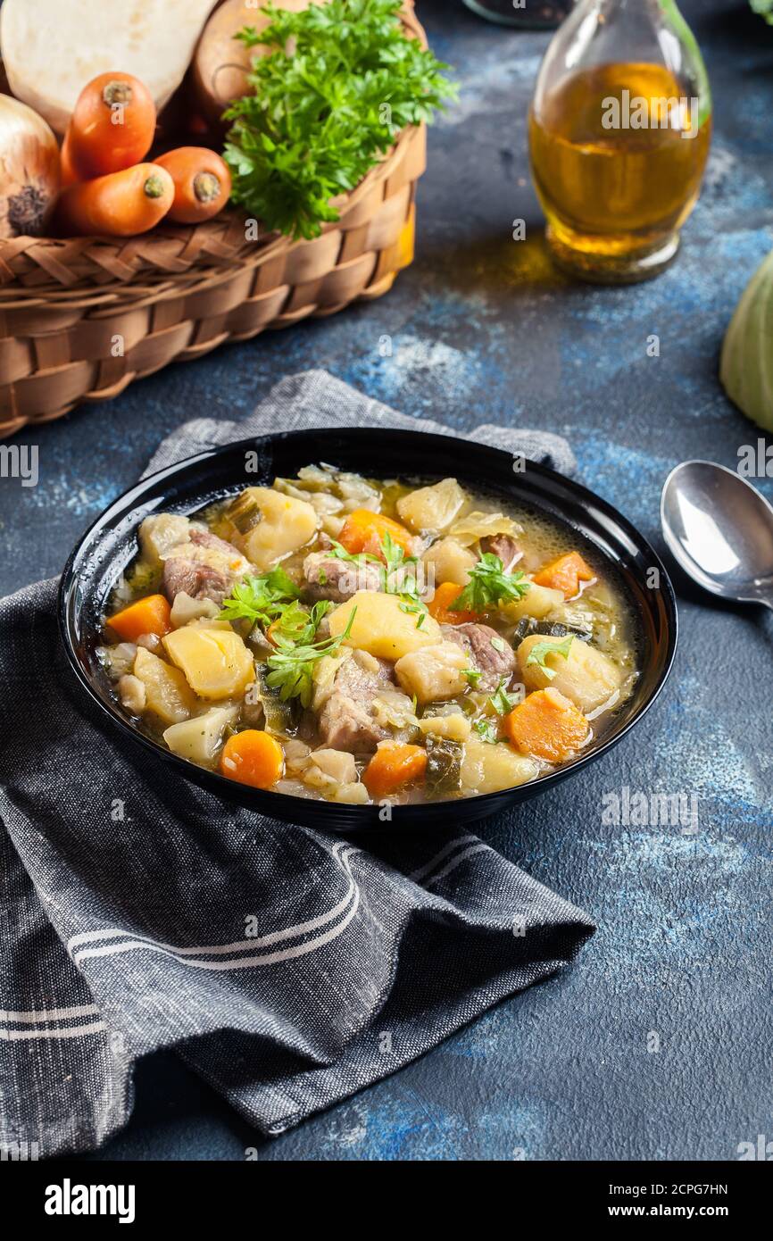 Pichelsteiner, German stew that contains meat and vegetables Stock ...