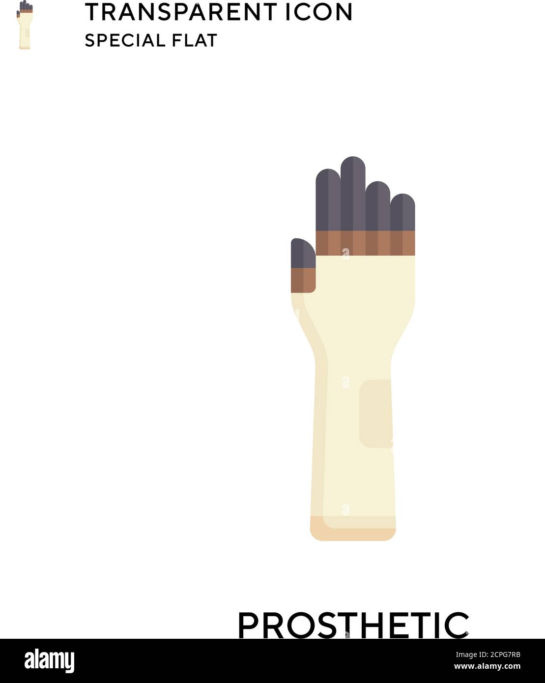 Prosthetic vector icon. Flat style illustration. EPS 10 vector Stock ...