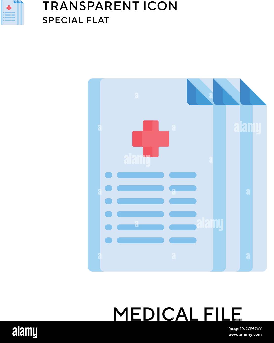 Medical file vector icon. Flat style illustration. EPS 10 vector Stock ...