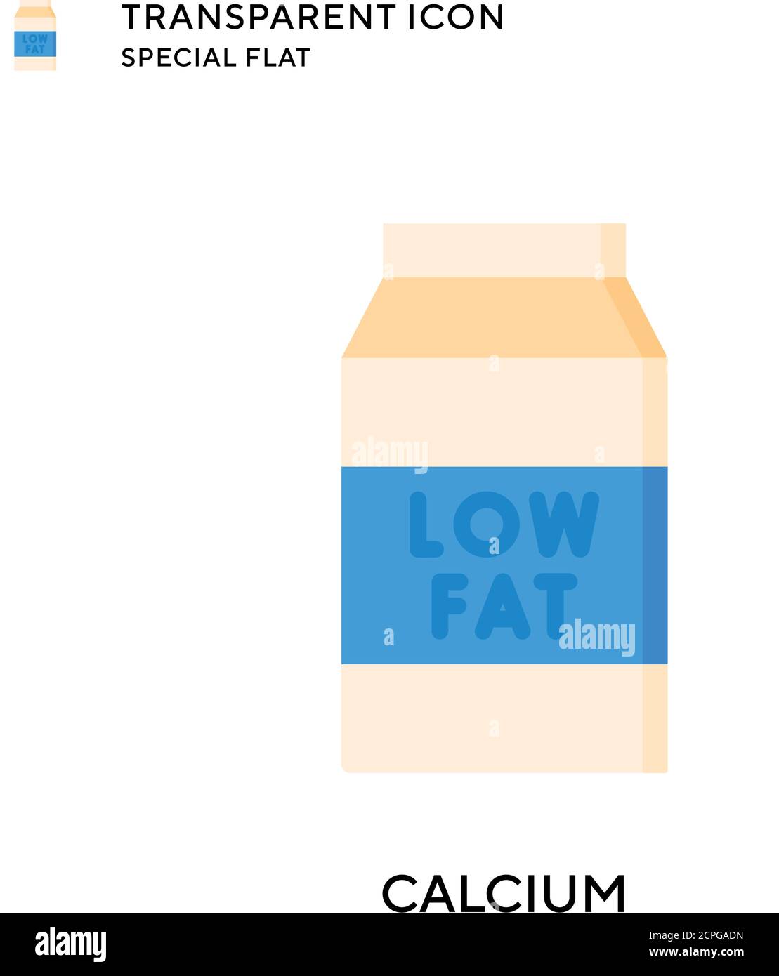 Calcium vector icon. Flat style illustration. EPS 10 vector Stock ...