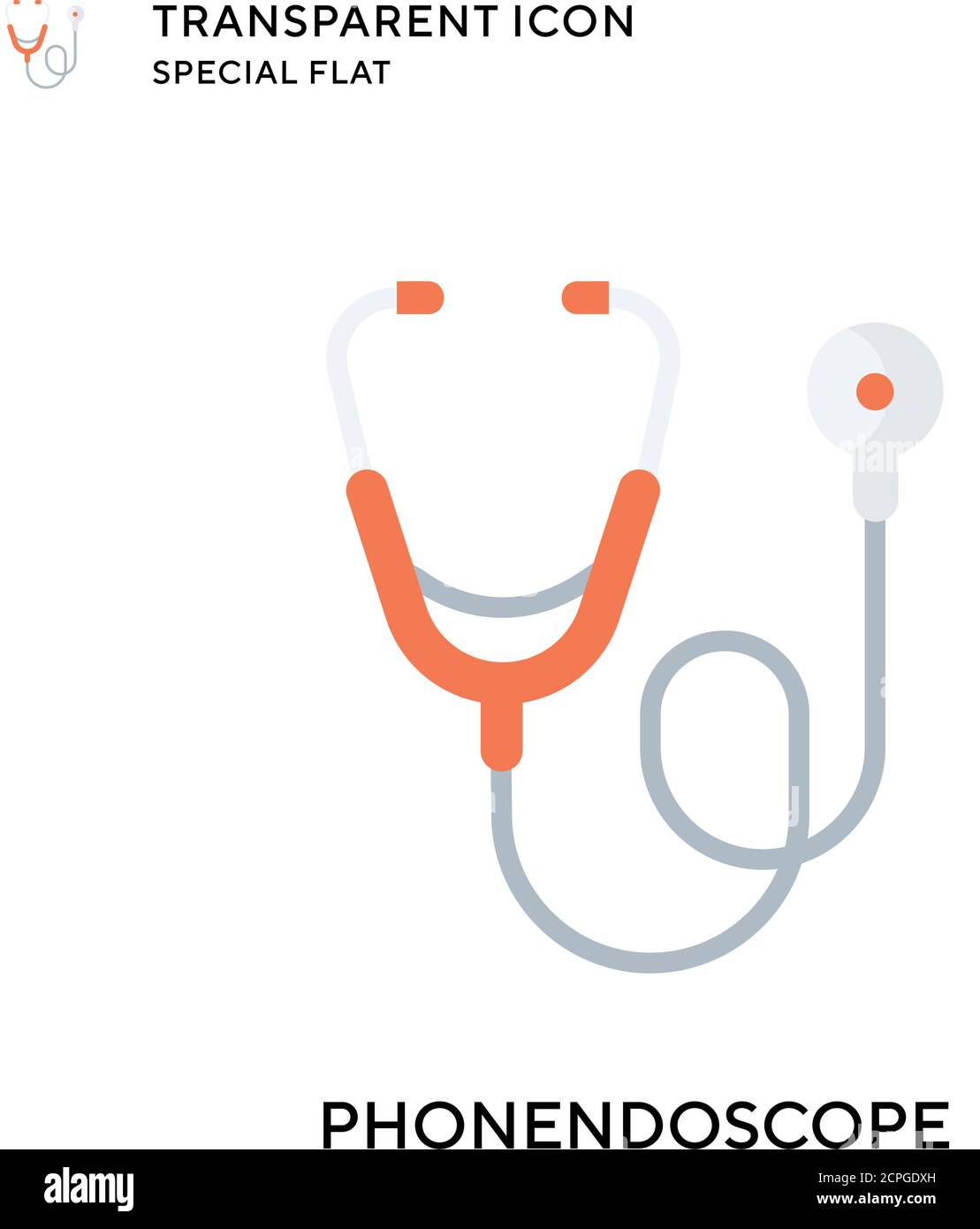 Phonendoscope vector icon. Flat style illustration. EPS 10 vector Stock Vector Image & Art - Alamy