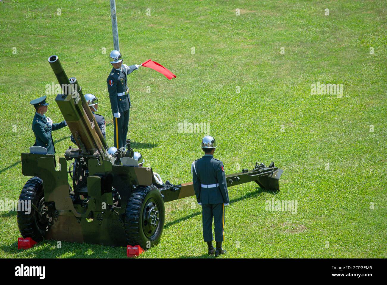 Taipei, Taiwan. 19th Sep, 2020. One of the four cannons from the first ...