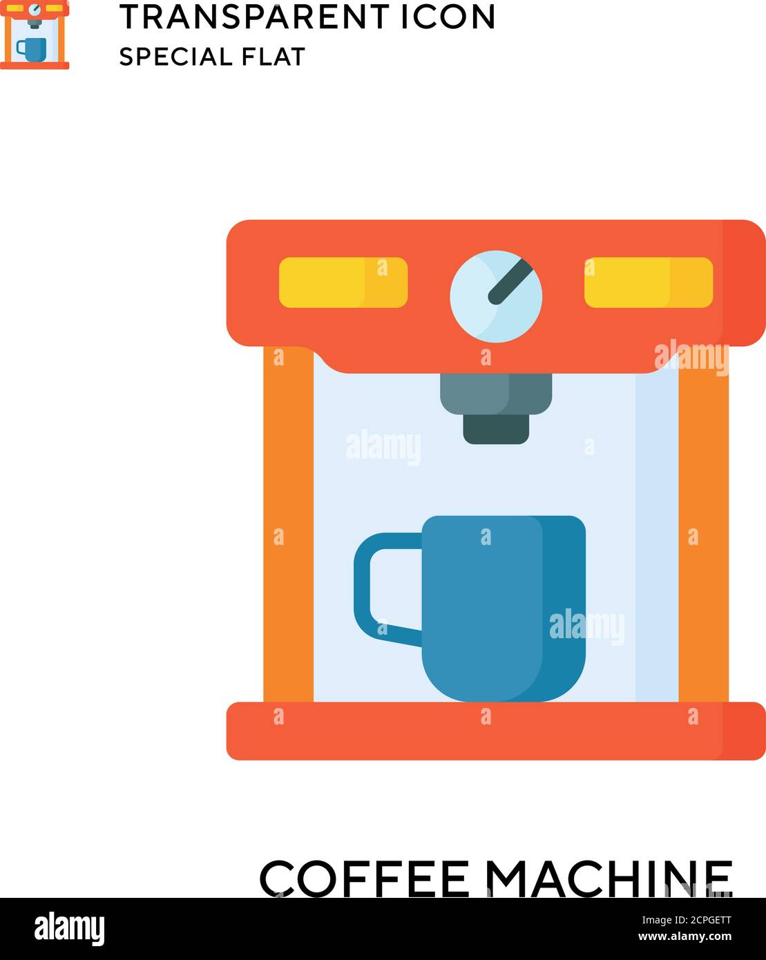 Professional coffee machine pouring espresso Stock Vector Images - Alamy