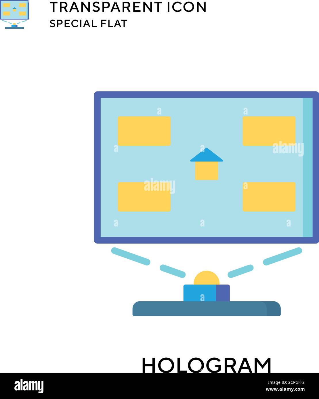Hologram vector icon. Flat style illustration. EPS 10 vector Stock ...