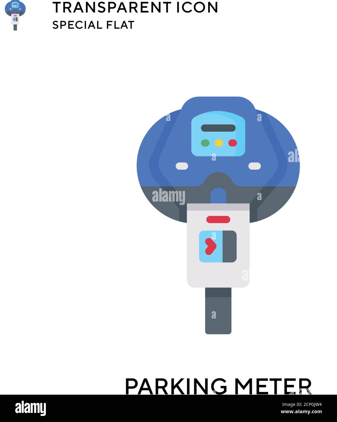 Parking meter vector icon. Flat style illustration. EPS 10 vector Stock ...